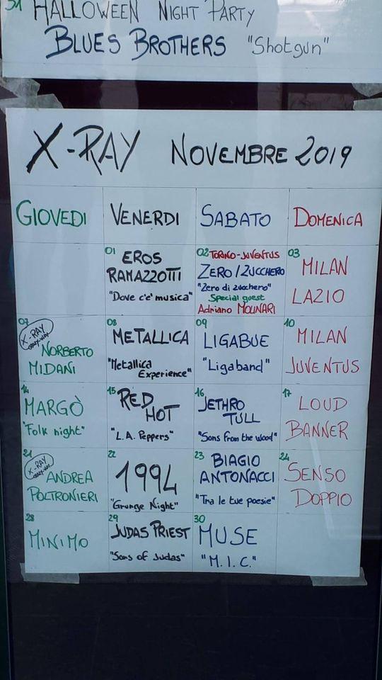 Menu at X-Ray pub & bar, Forli, Via Eugenio Bertini