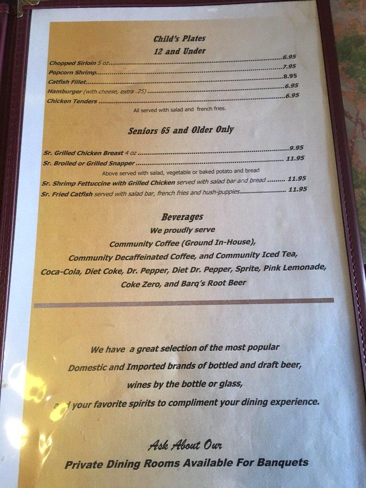 Menu at Tunk's Cypress Inn restaurant, Alexandria, LA-28