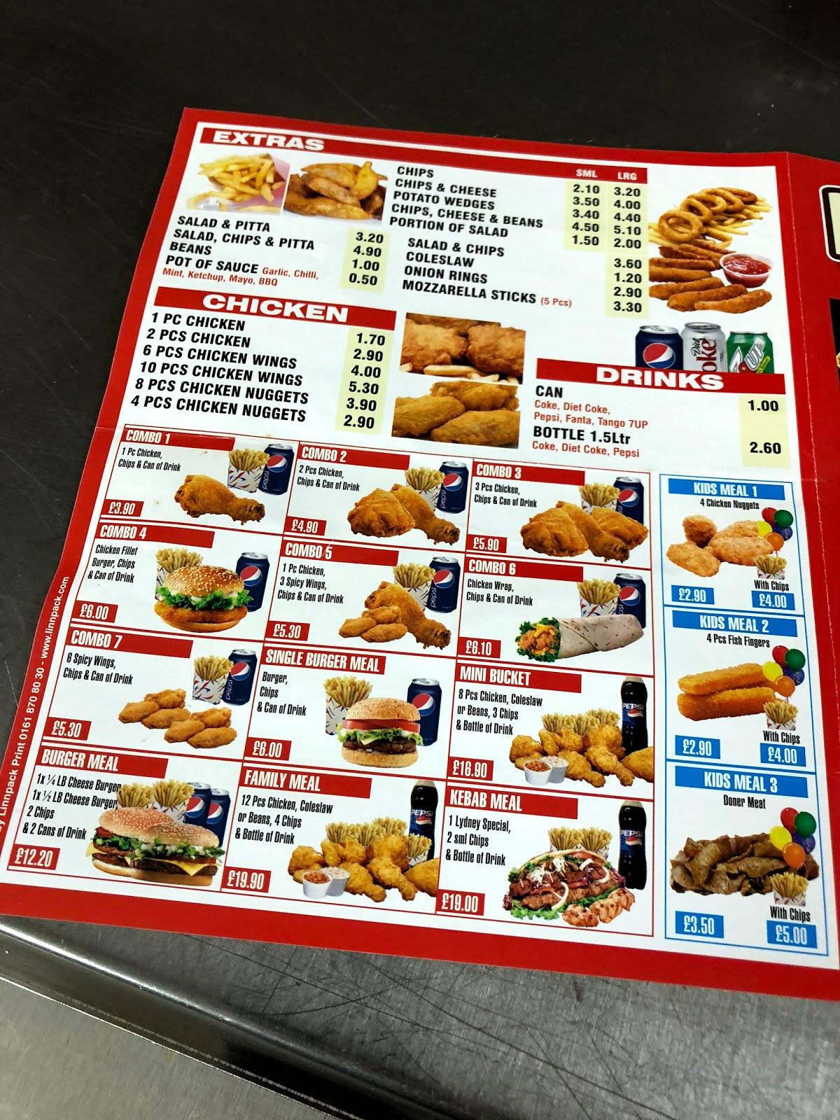 Menu at Rominos Pizza & Kebab restaurant, Lydney
