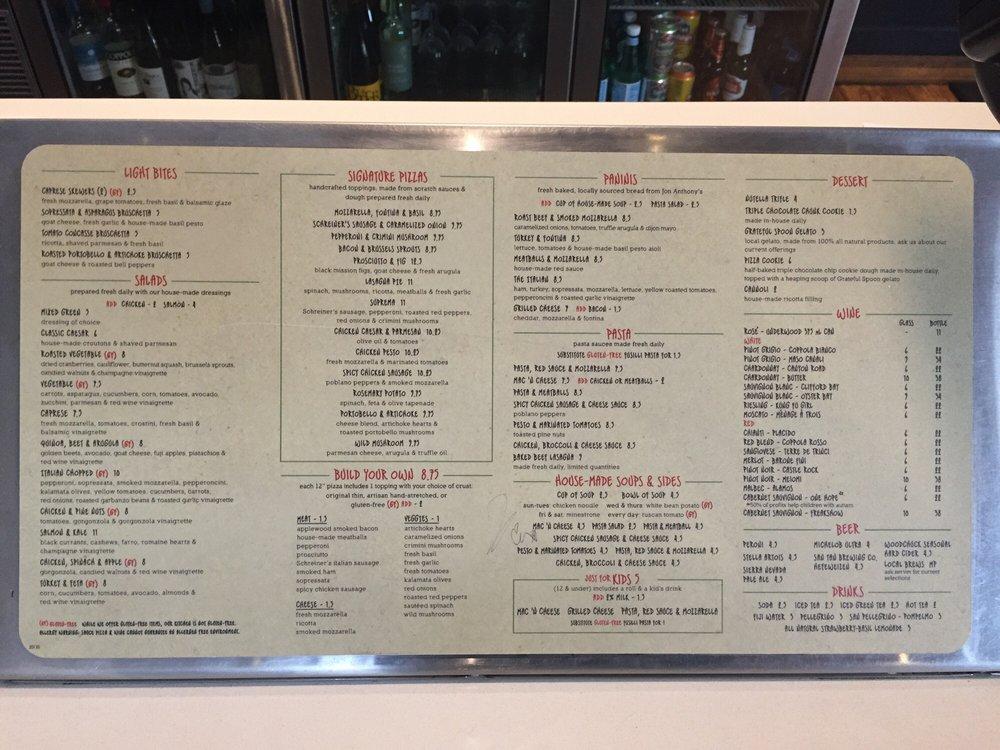 Menu at Sauce Pizza & Wine pub & bar, Phoenix, W Happy Valley Rd