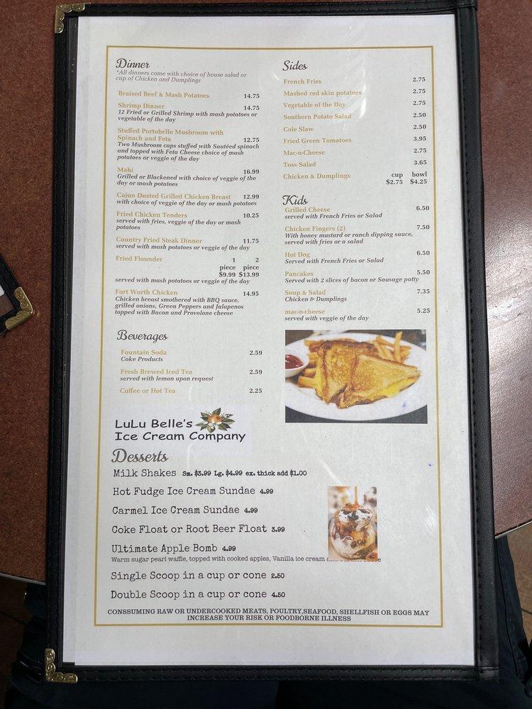 Menu at The Butcher Block Kitchen restaurant, Groveland