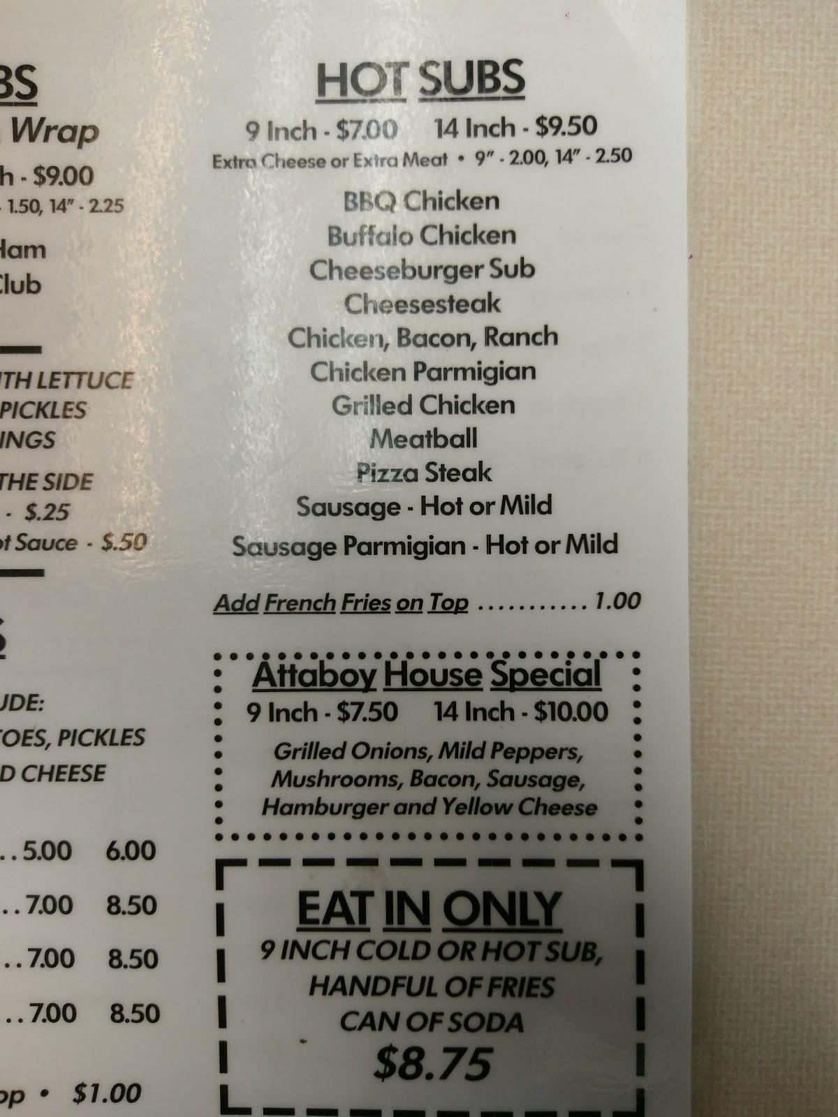 Menu at 29th St Pizza Subs & More pizzeria, Altoona