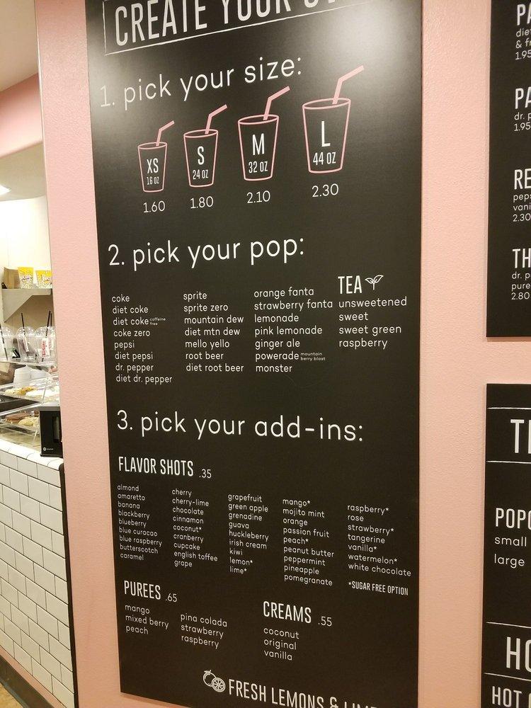 Menu at Pop Drinks desserts, Las Vegas, S Maryland Pkwy