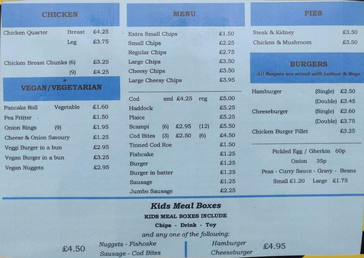 Menu at Vals Place fast food, Par