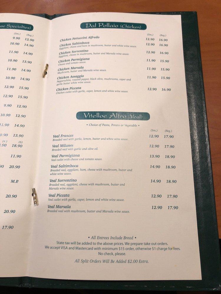 Menu at Assaggio Ristorante Italiano pub & bar, Brawley, 538 E St