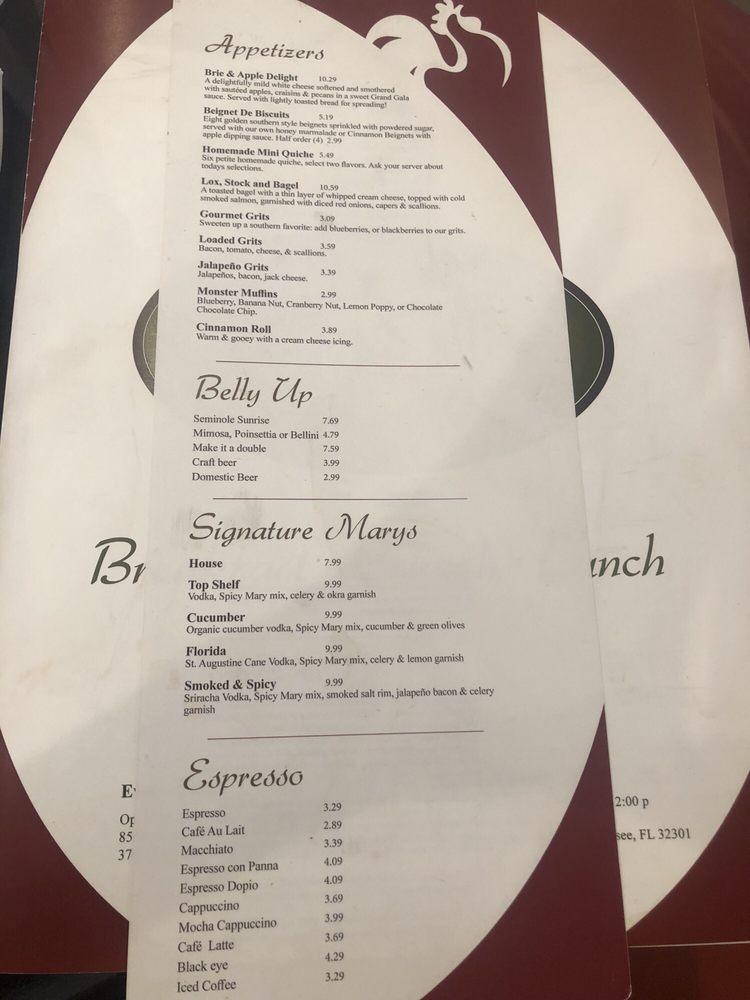 Menu at The Egg Cafe & Eatery, Tallahassee, 300 S Duval St