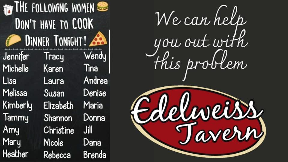 Menu at Edelweiss Tavern pub & bar, Kitchener, 600 Doon Village Rd