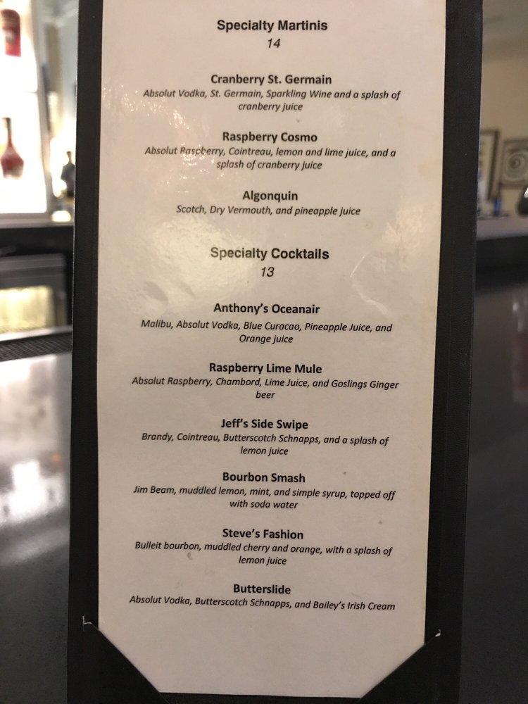 Menu at Post No. 10 pub & bar, Boston