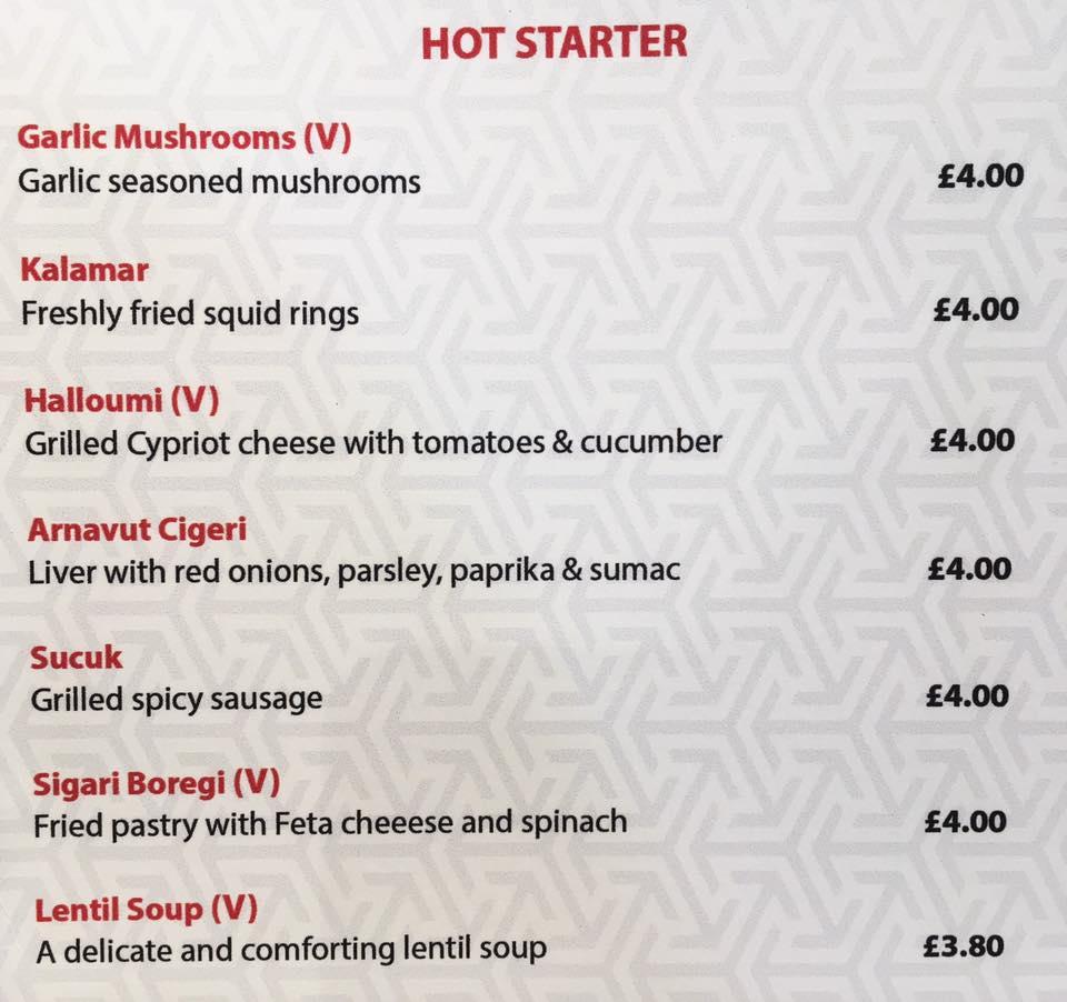 Menu at Bodrum Delight restaurant, Wolverhampton