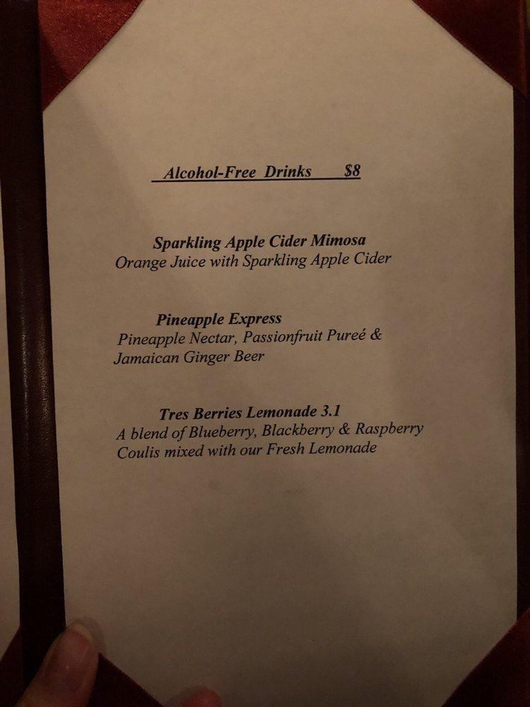 Menu at Chez Nous French Restaurant, Humble