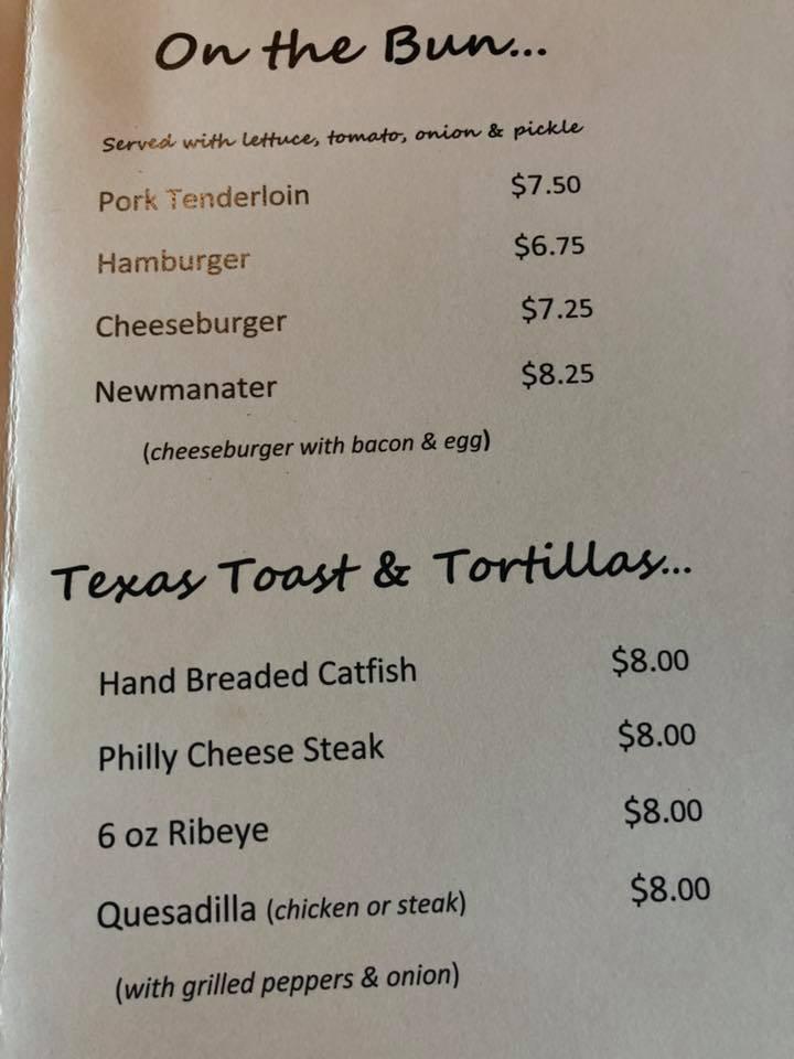 Menu at OCBG - Osage City Bar & Grill, Jefferson City