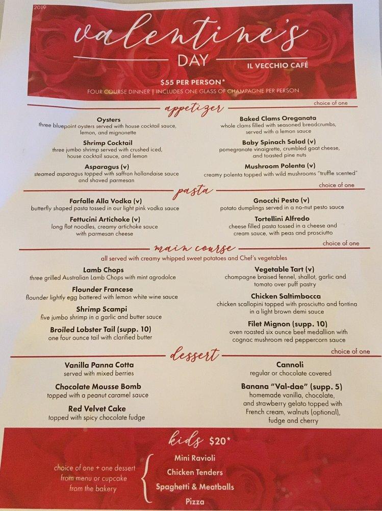 Menu at Calandra's Italian Village restaurant, Caldwell