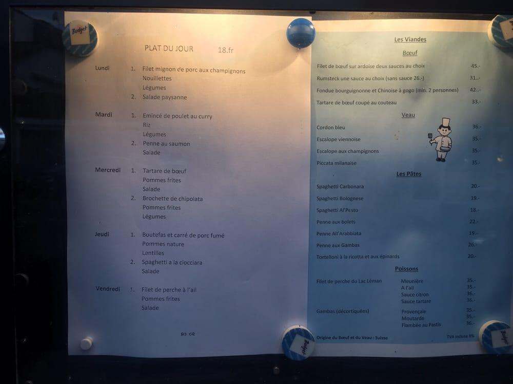 Menu da le National, Versoix, Route de Suisse 31