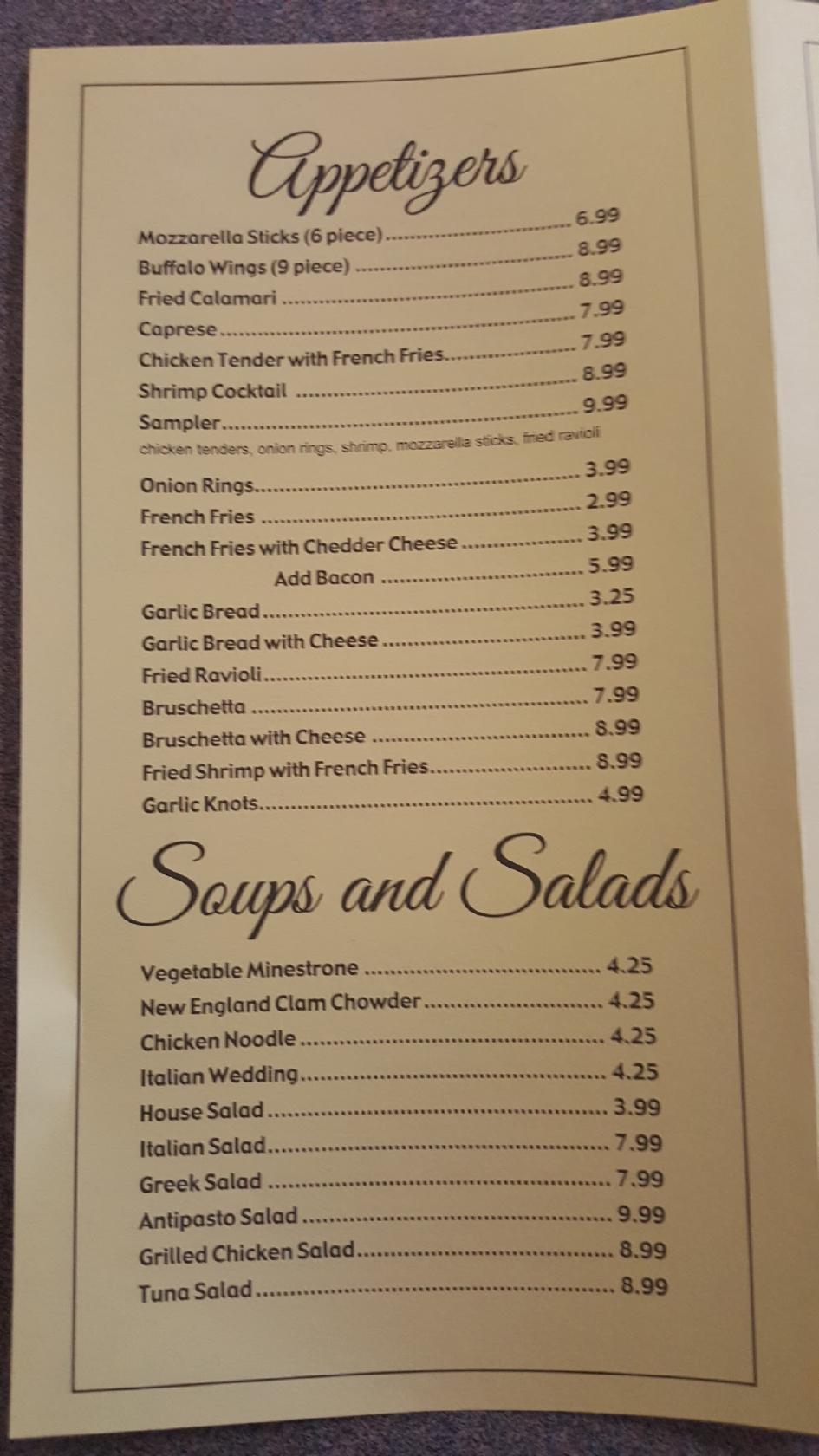 Menu at Anna's Italian Restaurant by The Leonardi Bros, Hampton, Big ...