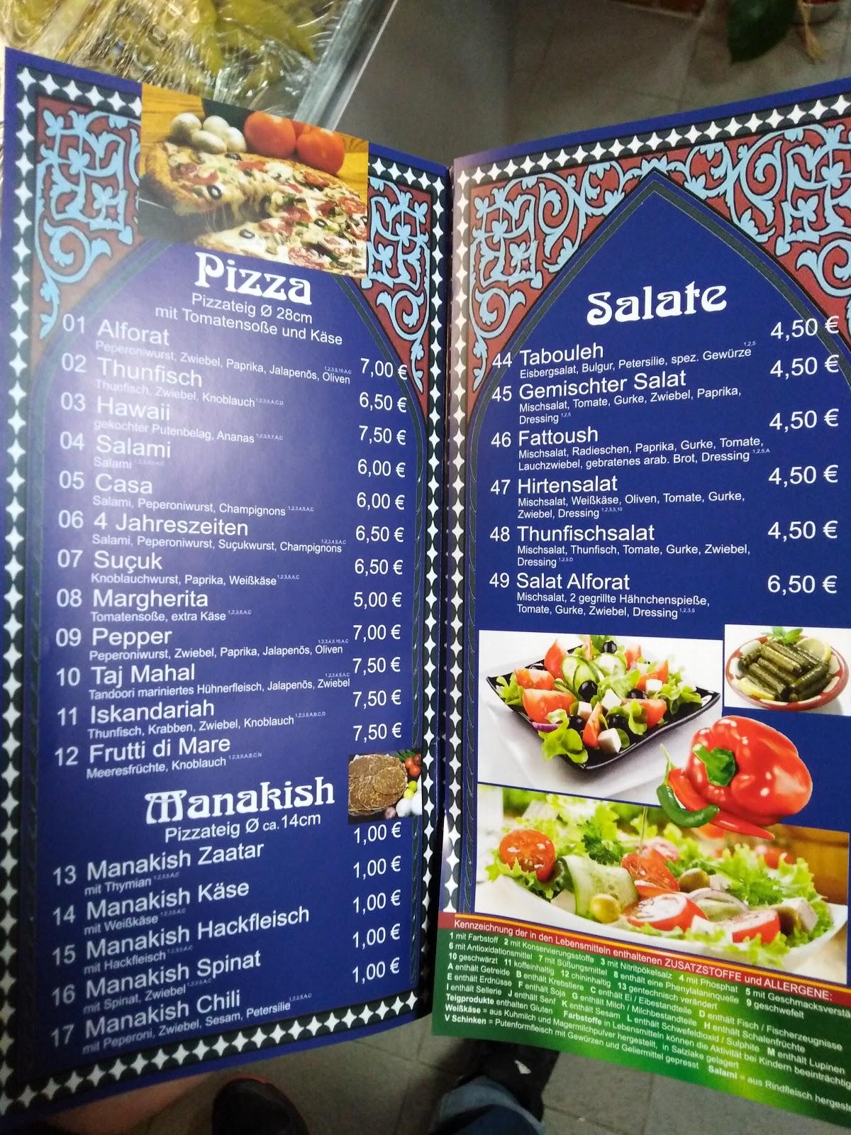Speisekarte von Imbiss Of Arabia restaurant, Greiz, Marktstraße 3