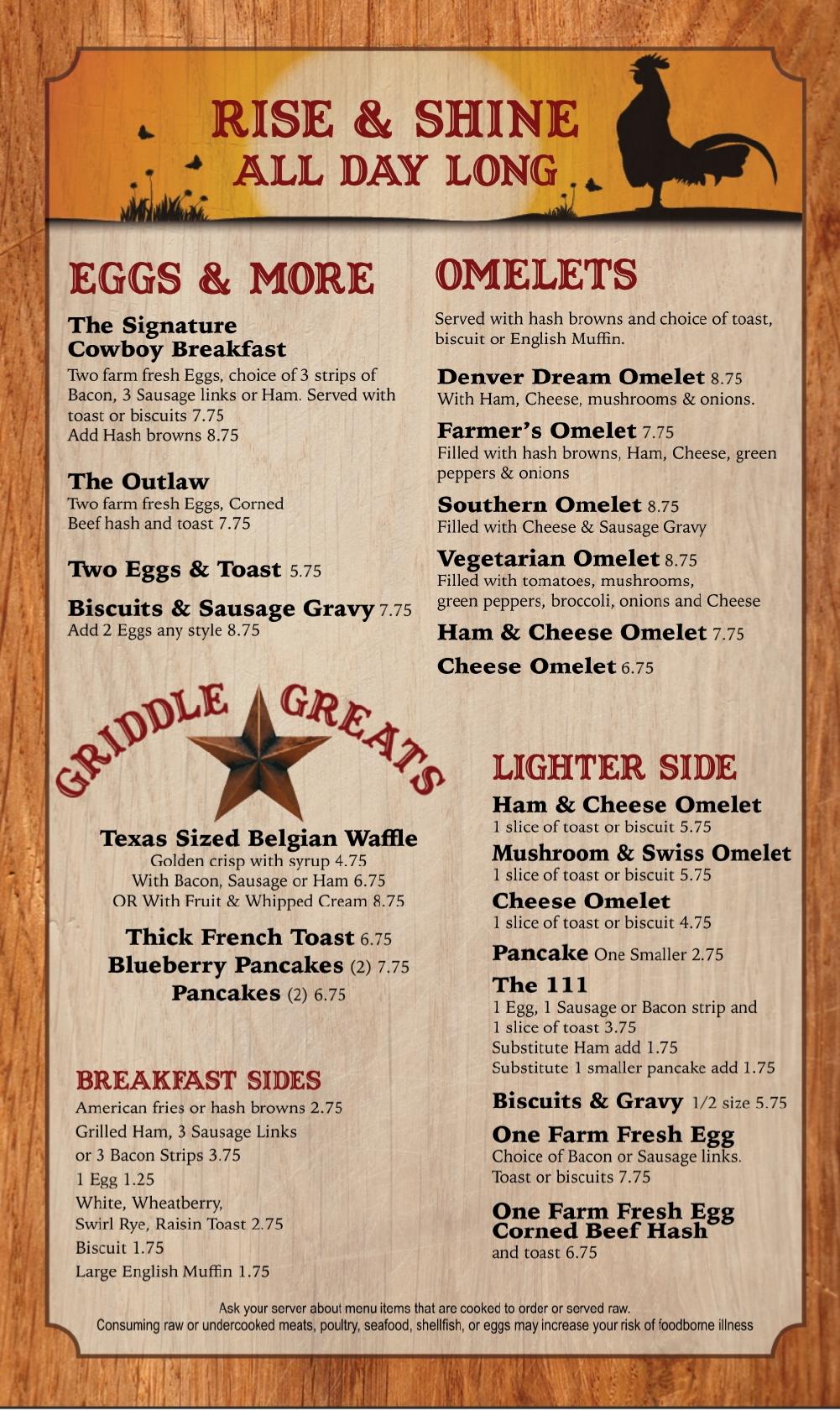 Menu at M-28 Grill & Tavern restaurant, USA