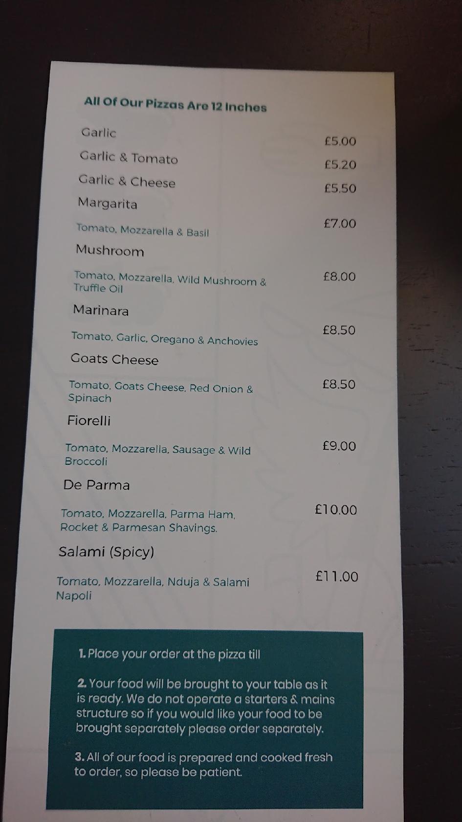 Menu at The Barclay Pizza & Prosecco, Oldham