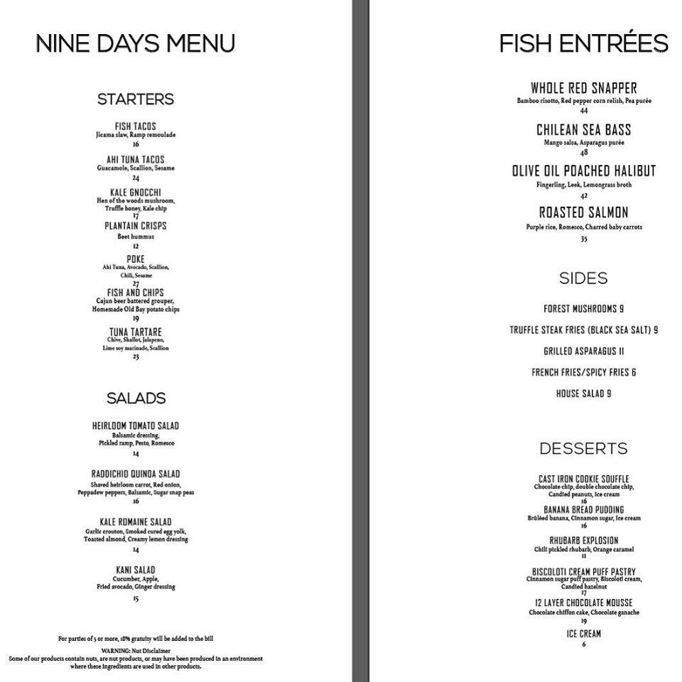 Menu at The Ridge Steakhouse, Airmont