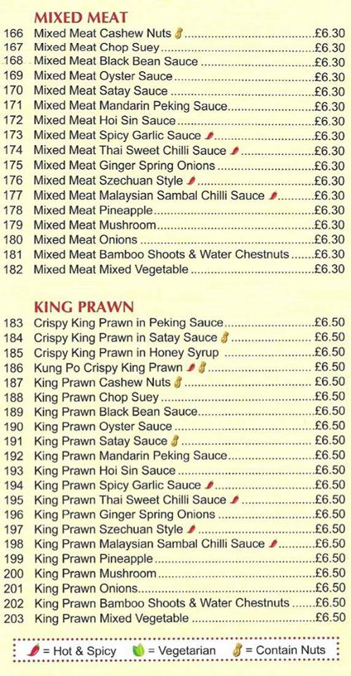 Menu at Canton Kitchen fast food, Lampeter
