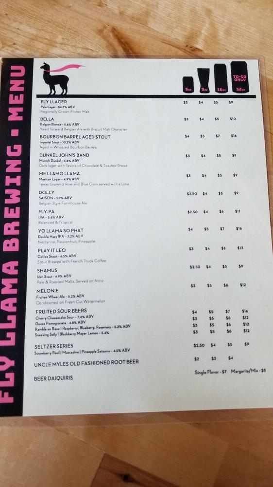 Menu at Hungry Llama restaurant, Biloxi