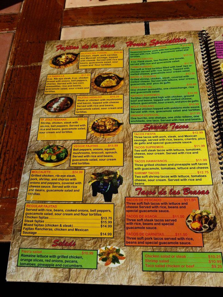 Menu at Las Brasas Grill restaurant, East Aurora