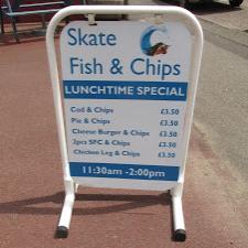 Menu at Skate Fish and Chips restaurant, Poole