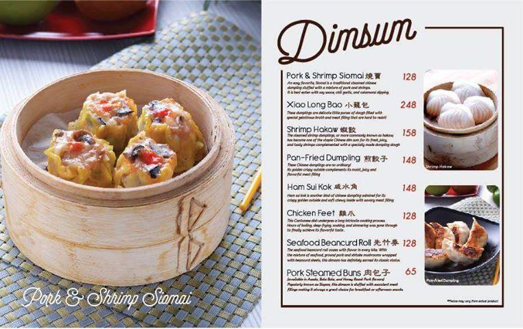 Menu at The Great Buddha Cafe, Manila