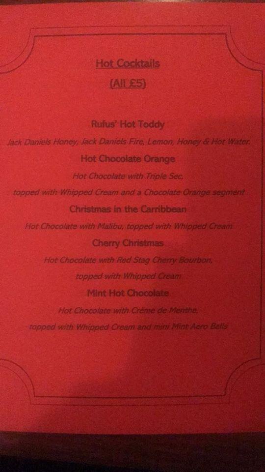 Menu at Rufus T Firefly pub & bar, Glasgow