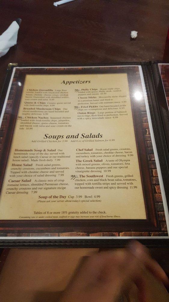 Menu at 33 Brick Street pub & bar, French Lick, 480 S Maple St