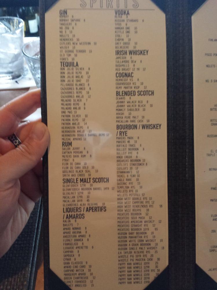 Menu at Boathouse at Hendry's Beach restaurant, Santa Barbara