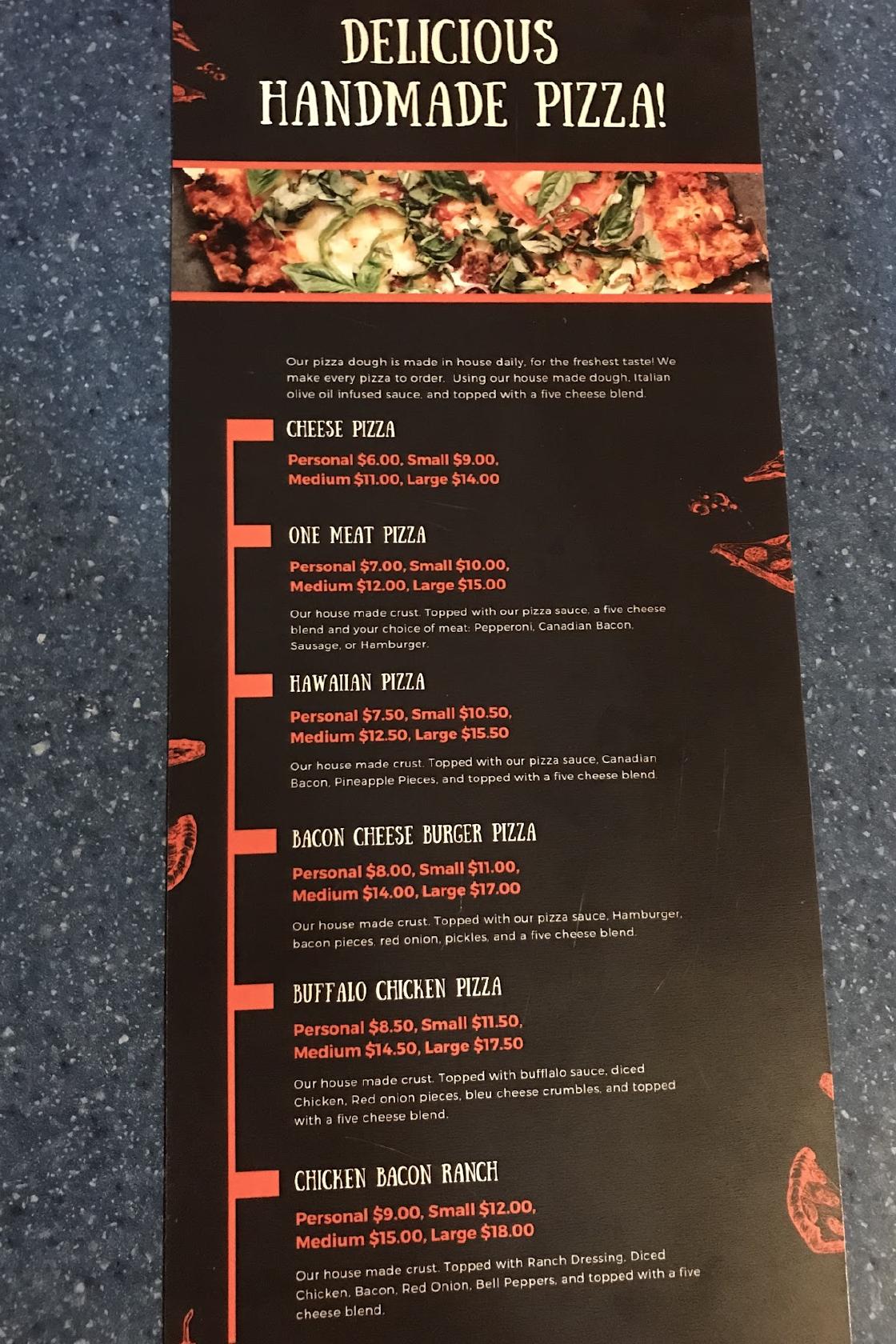 Menu at The Reservoir Bar & Grill, Pine Haven
