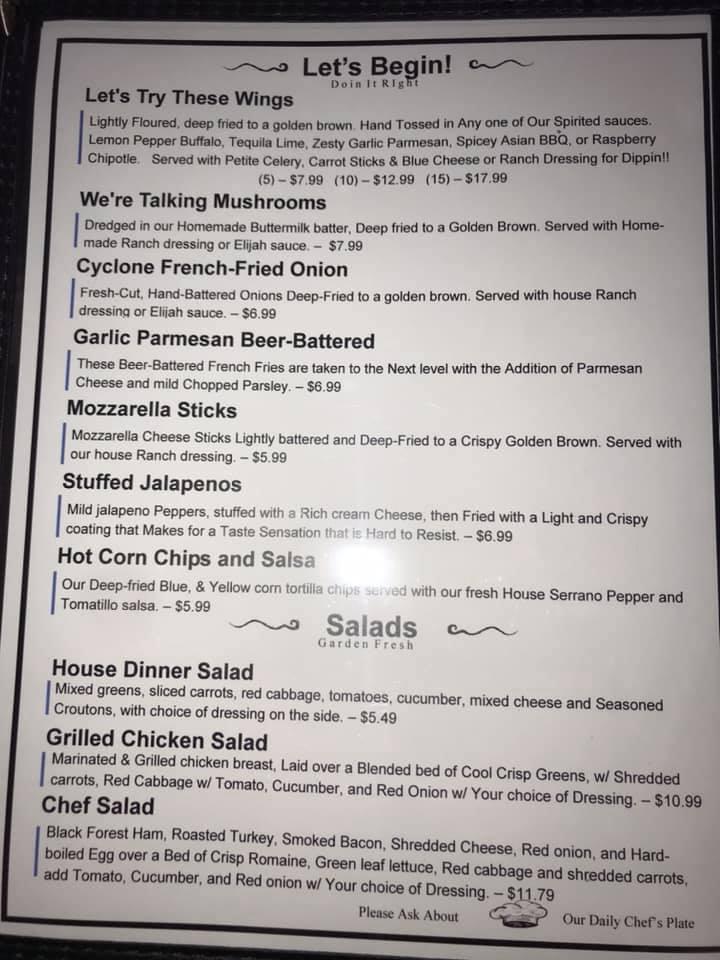 Menu at Blue Jean Café restaurant, Stamford