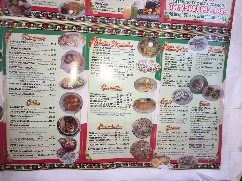 Menu at Mi Antojo Mexican Restaurant Conway, New Bedford, 113 Conway St