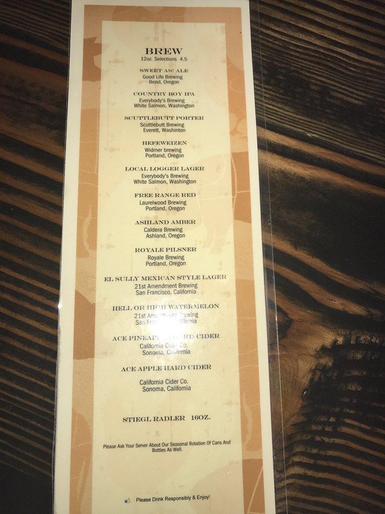 Menu at The Local Cow fast food, Gresham