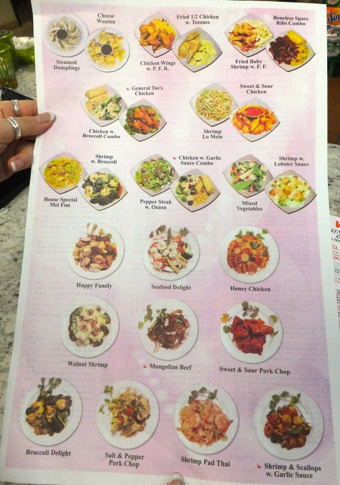 Menu at Wong's Chinese Restaurant, Reading