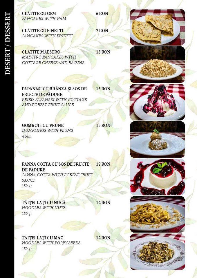 Menu at La Maestro Sânnicolau Mare, Sânnicolau Mare