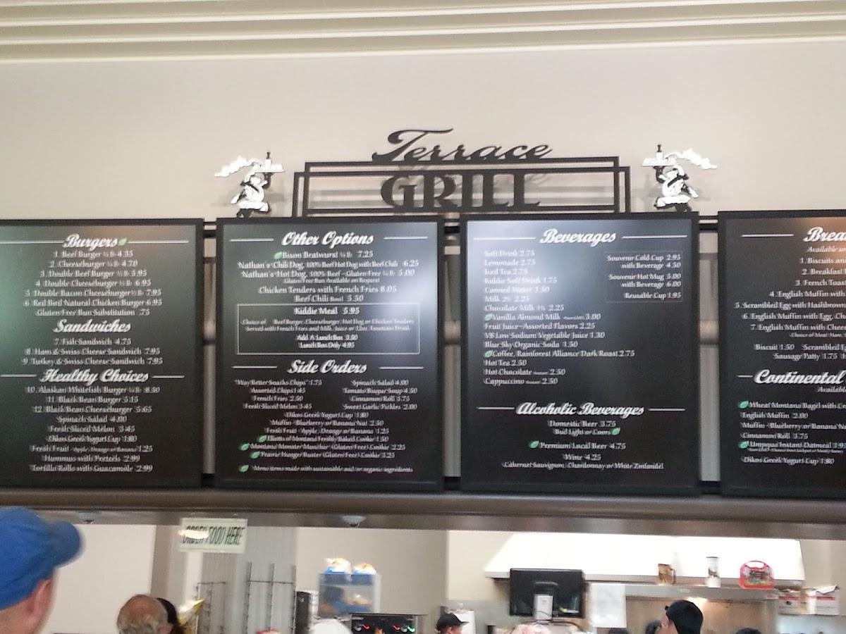 Menu at Mammoth Dining Room restaurant, USA, 305A Grand Loop Rd