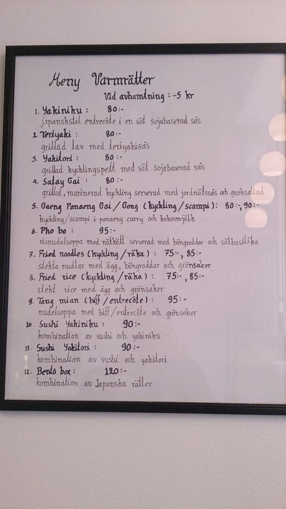 Menu at Tiger Sushi & wok restaurant, Stockholm