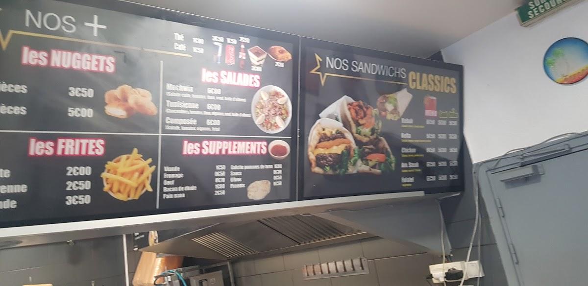 Menu at Djerba Kebab restaurant, Nantes
