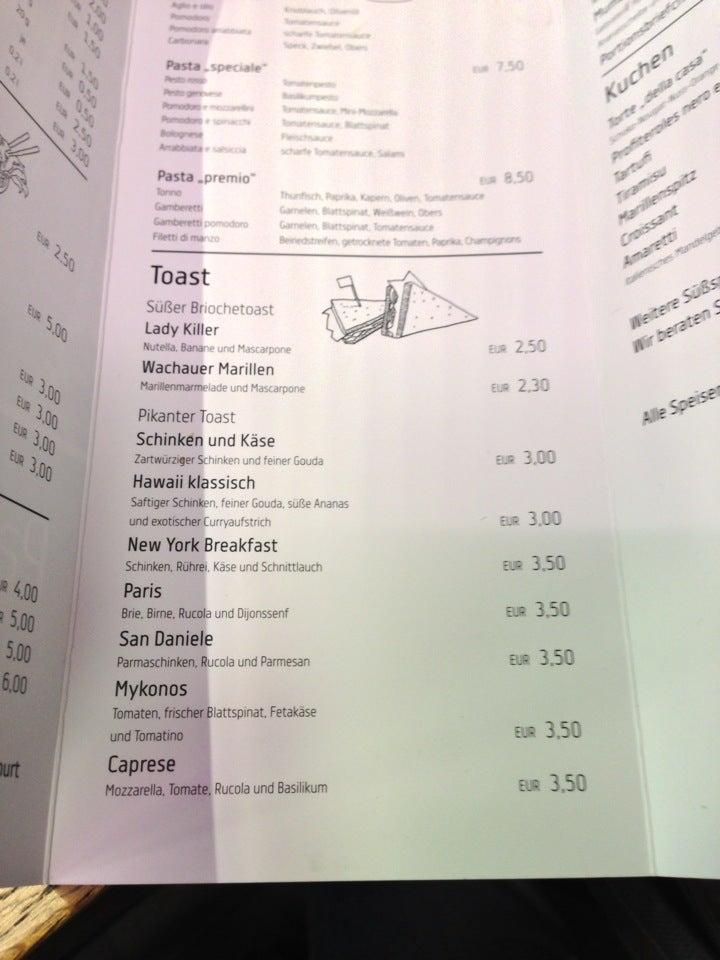 Menu at Pasta & Cafe by Interspar Wien Mitte – The Mall, Vienna ...