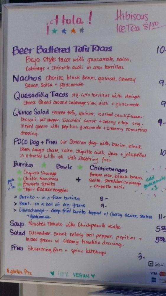 Menu at Poco Restaurant + Market, Bisbee