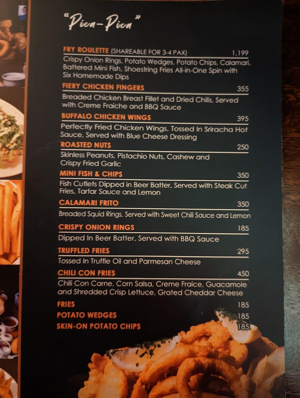 Menu at Ambiance Bar & Restaurant, Cebu City