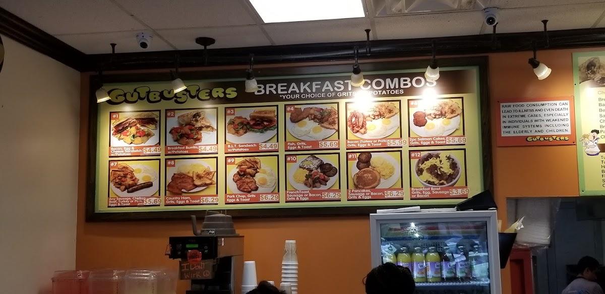 Menu at Gutbusters Breakfast restaurant, Candler-McAfee, Flat Shoals ...