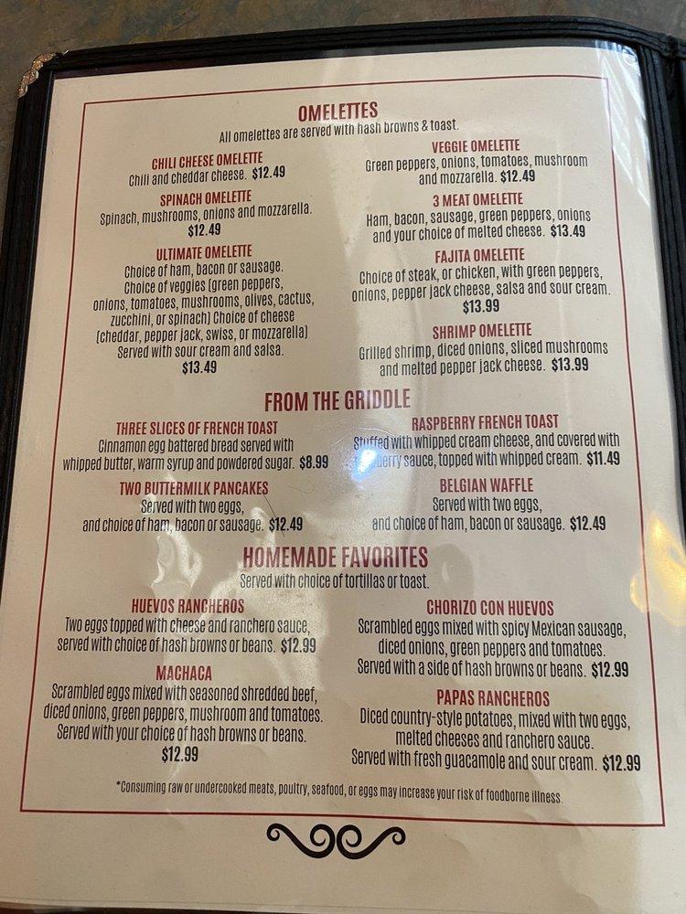 Menu at Noe Jose Cafe Family Restaurant, Oak Harbor