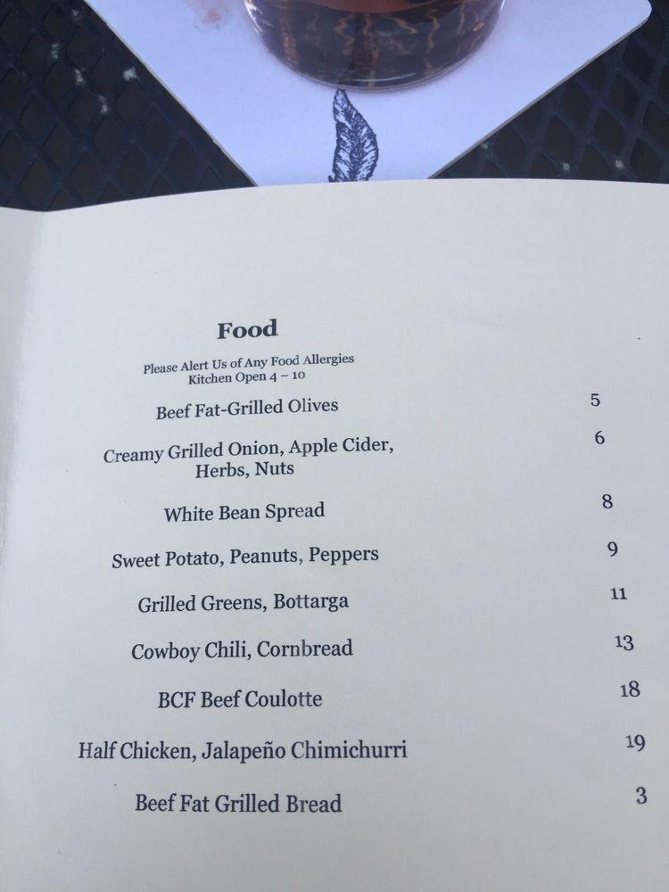 Menu at Urban Cowboy Public House, Nashville