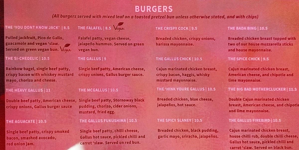 Menu at Newton Arms pub & bar, Cambuslang