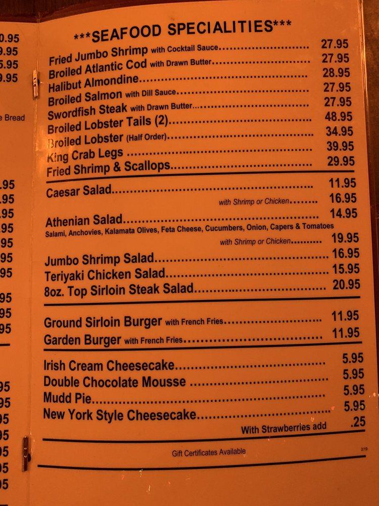 Menu at Red Fox Room and Steakhouse, San Diego