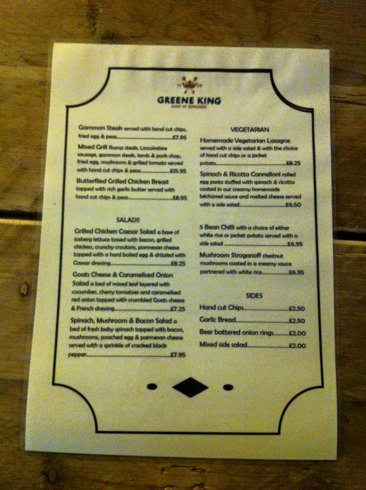 Menu at The Acre pub & bar, March