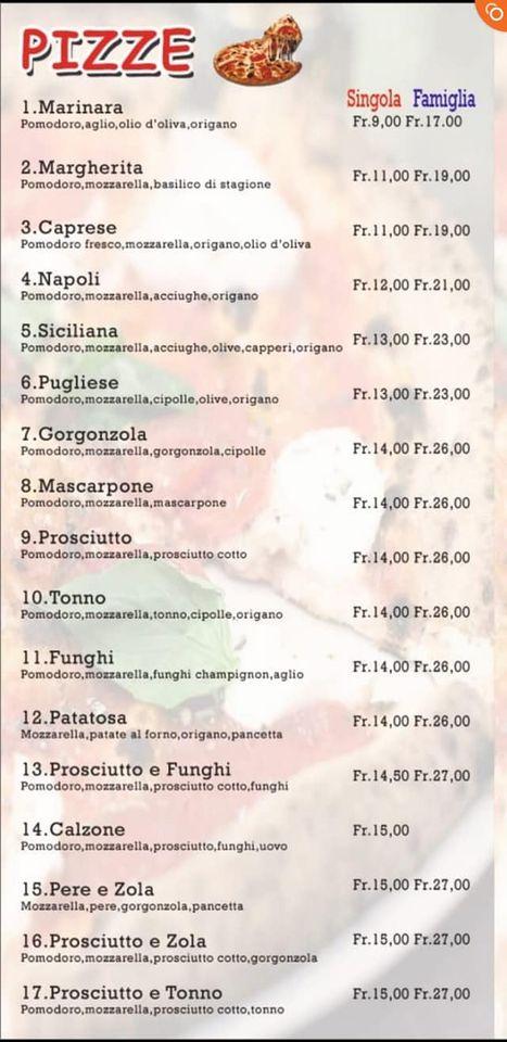 Menu at MY PIZZA, Mezzovico-Vira