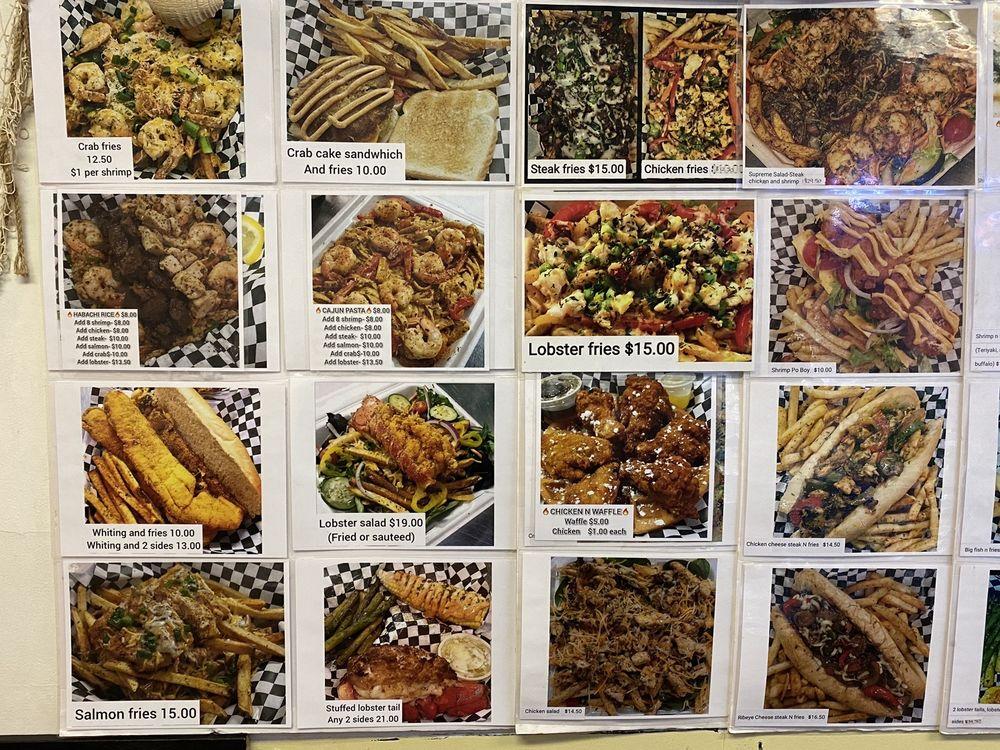 Menu at Crabs R Us restaurant, Pittsburgh